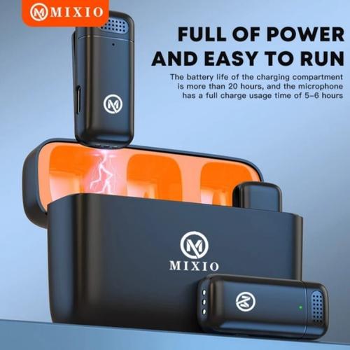 Jual MIXIO W12 Mic Wireless Dual Lavalier microphone Plug & Play ...