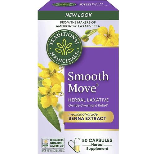 Jual Traditional Medicinals Smooth Move Capsules Senna 50 Capsules ...