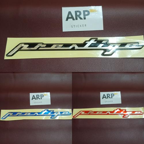 Jual STICKER STIKER EMBLEM PRESTIGE PANJANG TIMBUL - Hitam - Jakarta ...