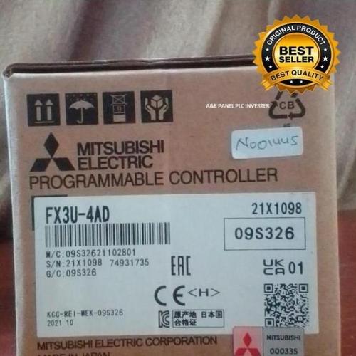 Jual Plc Mitsubishi Fx3U-4Ad Fx3U 4Ad Analog Input Modul Original ...