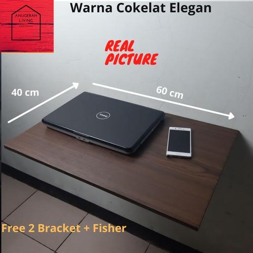 Jual Meja Siku Lipat Dinding Papan Ambalan 80x40 Rak Monitor Laptop ...