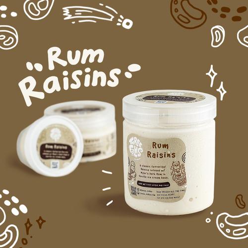 Jual Rum Raisins Ice Cream | Es Krim Three Folks - Pint 500ml - Kota ...