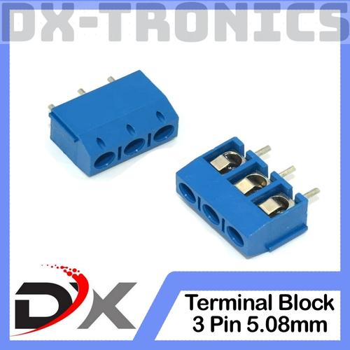 Jual Terminal block 3 pin PCB 5mm Tblock T-block 3 kaki - Jakarta Barat ...
