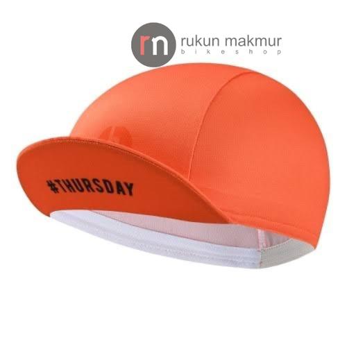 Jual Monton Cycling Cap Thursday Orange - Topi Sepeda Universal Size ...