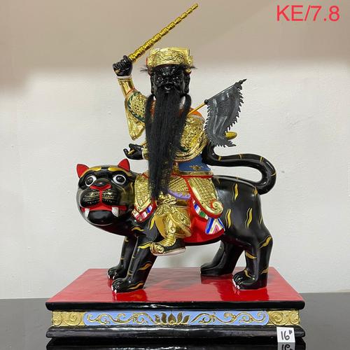 Jual patung dewa Han Tan kong / Tio hu guan sue model tua pa 16in kayu ...