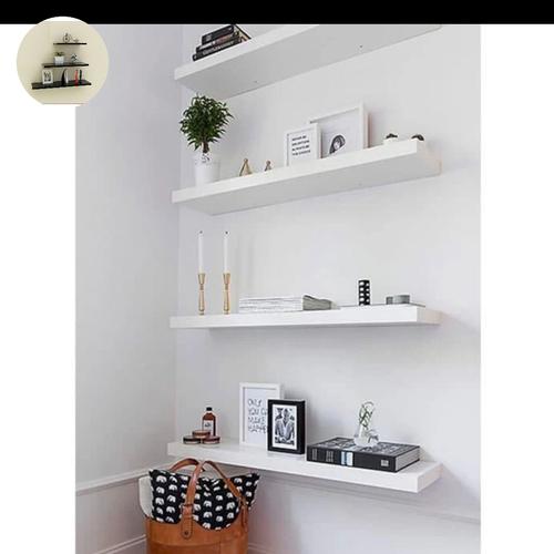 Jual Ambalan dinding minimalis panjang 40 50 60 lebar 20 cm - Hitam ...