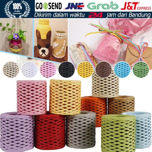 Jual Benang Rajut Kertas Raffia Twisted Raffia Paper Yarn 200 Meter ...