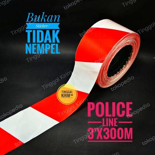 Promo Police Line 3 inch x 300 mtr. Warna Kuning - Hitam, Merah - Putih ...