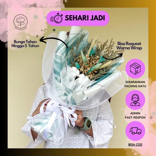 Jual Buket Bunga Adorable Tosca Marble Dried Flower Bouquet Hand ...