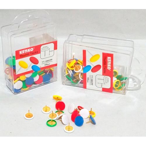 Jual Paku Payung Mading Warna Warni 8,8mm Kenko Thumb Tacks Push Pin ...