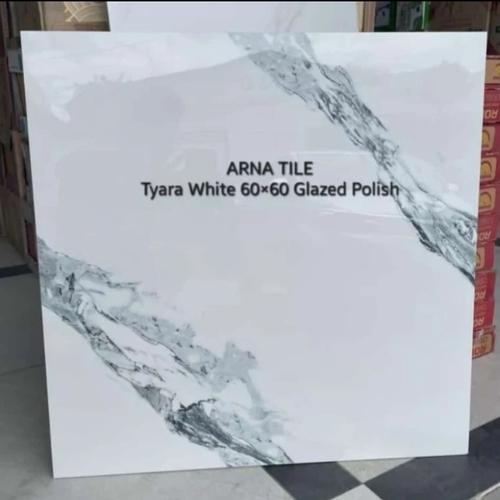 Jual Granit 60x60 putih motif arna tyara caraca white glazed lantai ...