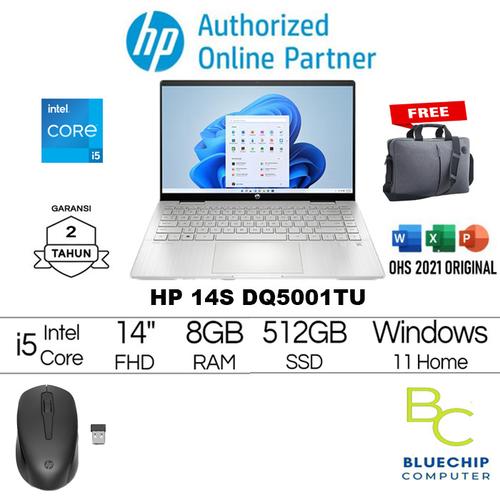 Jual LAPTOP HP 14s-dq5001TU- i5-1235P 14"FHD 8GB 512GB WIN11HOME + OHS 2021 - Jakarta Pusat ...