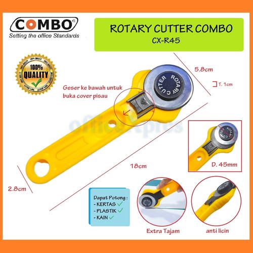Jual Rotary Cutter 45mm / Pisau Putar Pemotong Kain / Pisau Rotary ...
