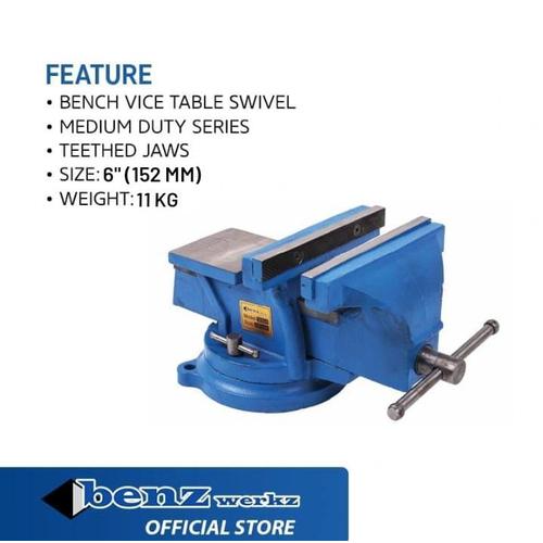 Promo Ragum 6 inch MD Swivel / Catok Meja Putar / Vice Table Benz Werkz ...