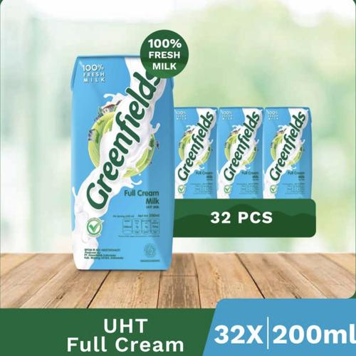 Jual Greenfields Milk UHT Full Cream 200ml x 32 pcs - 1 carton - Kota ...