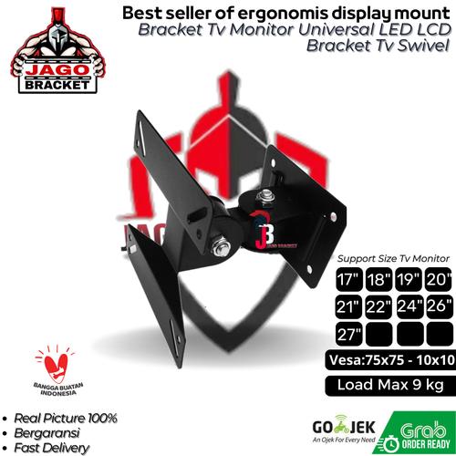 Jual bracket monitor 13-27 loocktech WLB011 tv wallmout full motion - 17-27 - Jakarta Timur ...