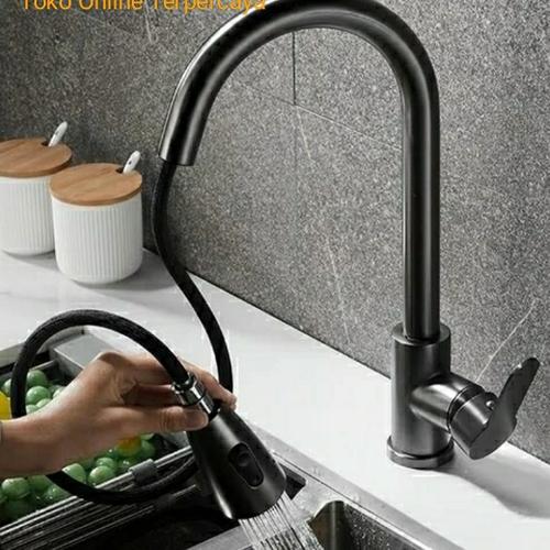 Jual Kran Tarik Stainless Black Kran Sink Panas Dingin Hitam Kran ...