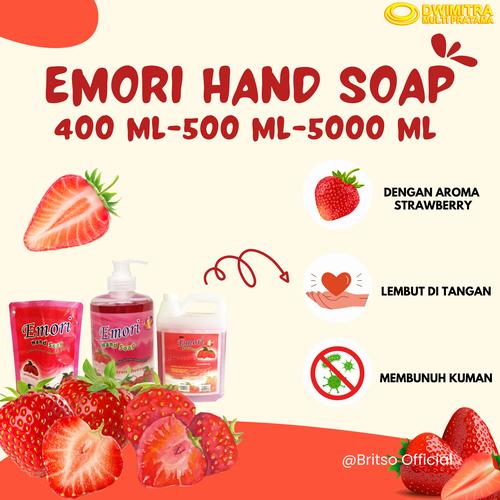 Jual Sabun Cuci Tangan / HAND SOAP Antibacterial Emori Strawberry ...