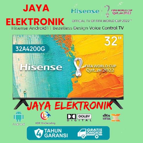 Jual TV LED HISENSE 32 INCH / 32" 32A4200G SMART ANDROID TV HD - Kota ...