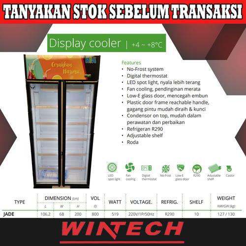 Jual DISPLAY COOLER/LEMARI PENDINGIN MINUMAN/SHOWCASE 2 PINTU RSA TYPE ...