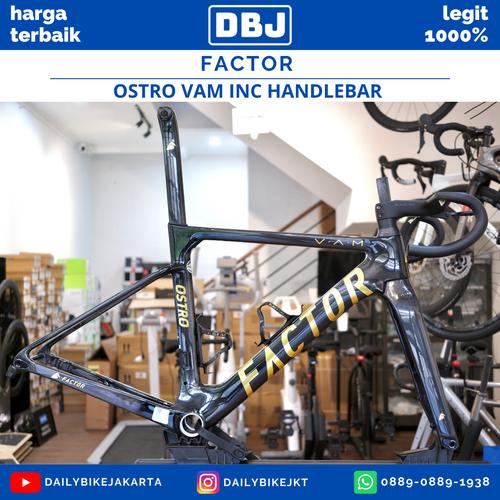 Jual FRAMESET SEPEDA ROADBIKE FACTOR OSTRO VAM INCLUDE HANDLEBAR BLACK ...