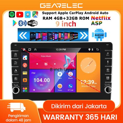 Jual Head Unit Double DIN Android 12 with CarPlay Android Auto 9 inch 4 ...