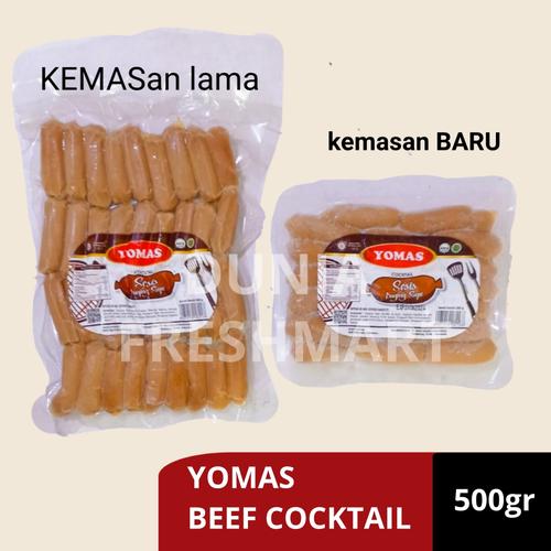 Jual YOMAS BEEF COCKTAIL 500GR SOSIS SAPI MINI BEEF SAUSAGE COCKTAIL ...