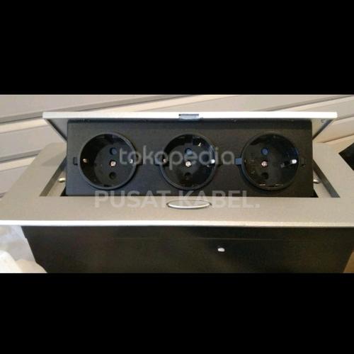Jual Stop Kontak Meja Lantai Tanam 3 colokan / Stopkontak tanam 3 ...