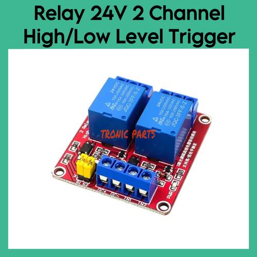Jual Relay 24V 2 Channel Module High / Low Level Trigger Opto Isolation ...
