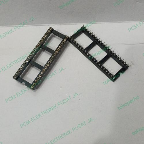 Jual 1893 soket kaki ic dip 40pin 40kaki 2x20 bulat pin atas gold ...