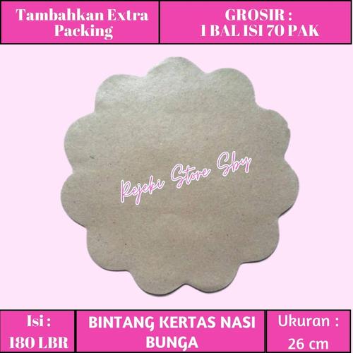 Jual KERTAS NASI BULAT COKLAT - KERTAS NASI KEMBANG COKLAT - Kota ...