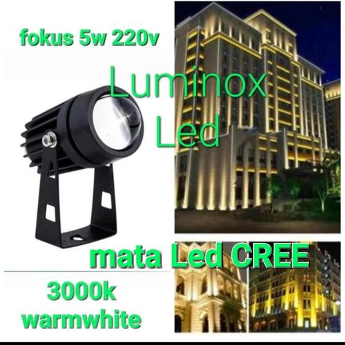 Jual spotlight fokus led 5w 5watt / sorot tugu tiang gedung 5 watt ...