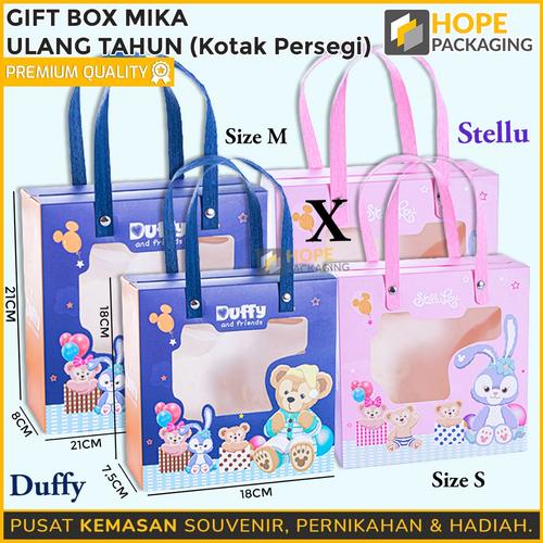 Jual Gift Box Mika Souvenir Ulang Tahun Anak/ Box Mika Bentuk Kotak ...
