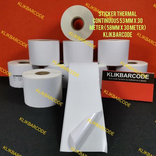 Jual STICKER THERMAL LABEL 58 X 30 M PRINTER UNTUK EPSON TM-T82 MOKA ...