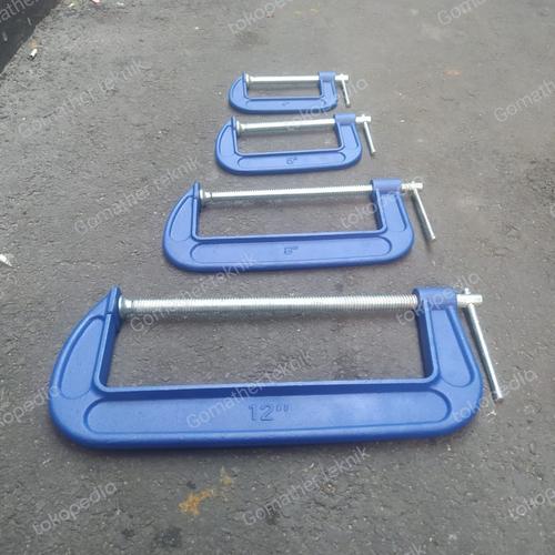 Jual Klem C Clamp Catok Besi Penjepit Kayu Model C SAP Original - 4 ...