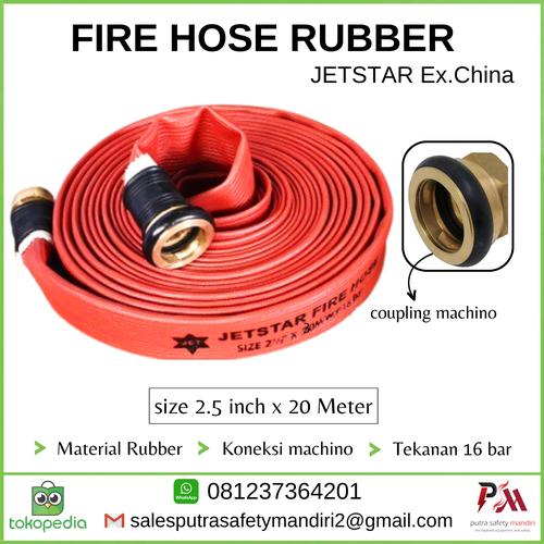 Jual SELANG PEMADAM KEBAKARAN FIRE HOSE RUBBER JETSTAR 2.5" x 20 M MACHINO - Jakarta Utara ...