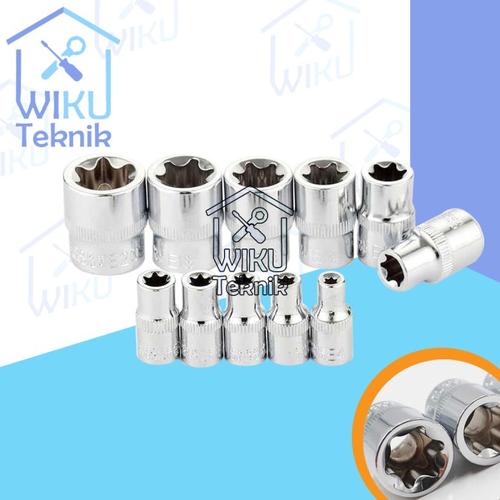Jual WIKU Mata Sock Torx Sok Bintang 3/8" E10 E12 E14 E16 E18 E20 Konve 1/2 - 3/8" ke E16 - Kota ...