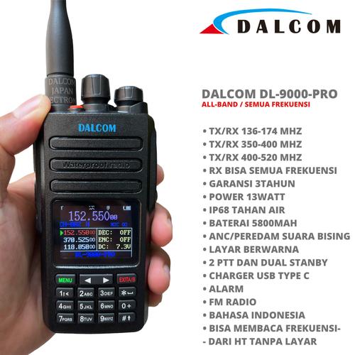 Promo ht dalcom japan dl-9000 pro waterproof handy talky vhf uhf ...