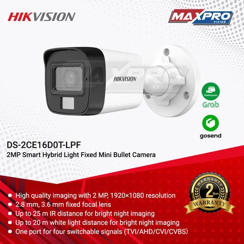 Jual DS-2CE16D0T-LPF - HIKVISION HD 2MP SMART HYBRID LIGHT BULLET CAMERA - Jakarta Barat ...
