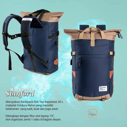 Jual Tas Punggung Pria Stanford EVERNEXT Backpack Bahan Cordura Nylon ...
