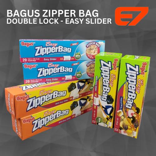 Jual Bagus Zipper Bag Double Lock/Easy Slider - Kantong Klip, Ziplock ...