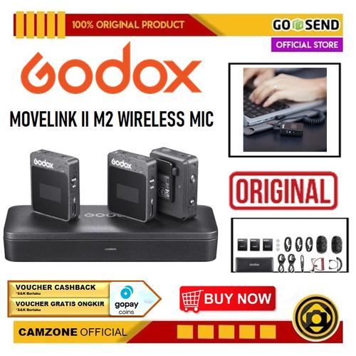 Promo Godox MoveLink II M2 Compact 2-Person Wireless Microphone System ...