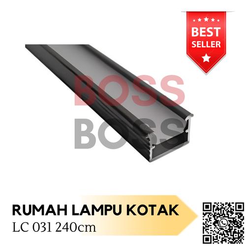 Jual RUMAH LAMPU LC 031 COVER LED STRIP HOUSING CASING LAMPU LED 2,4 METER - Hitam - Kota ...