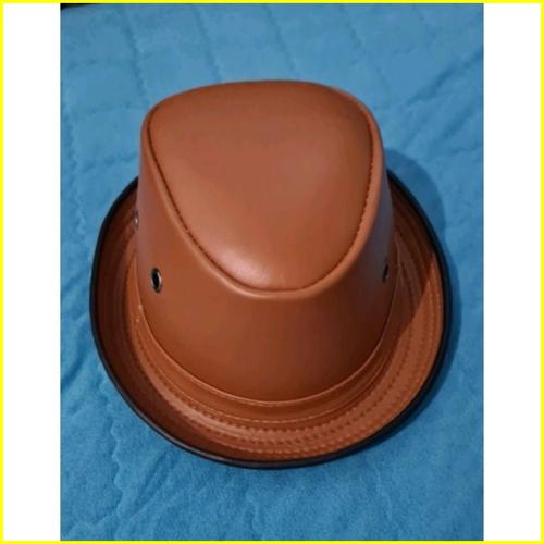 Jual Topi Fedora Kulit Asli Model Tompi Koboy Koboi Ukuran Dewasa Asli ...