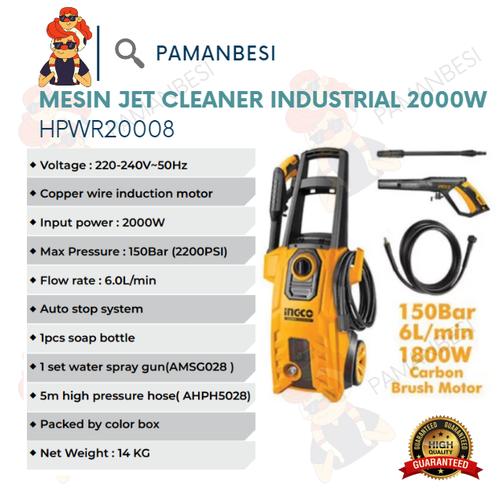 Jual INGCO HPWR20008 Mesin Pompa Cuci Steam Pressure Washer Mobil Motor ...