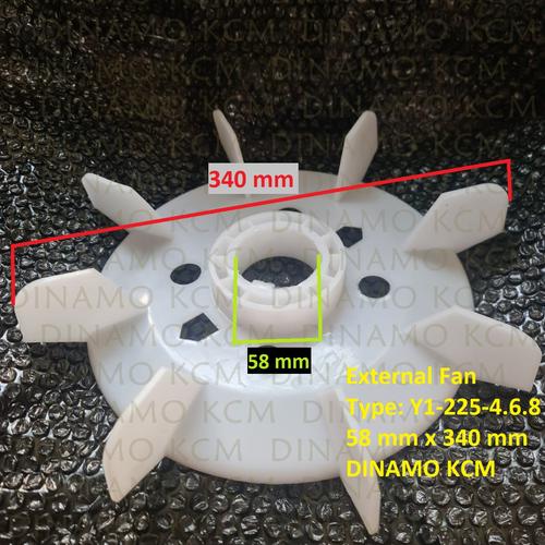 Jual Y225 - Y1-225 4 kipas dinamo elektro motor as 58mm - External Fan ...