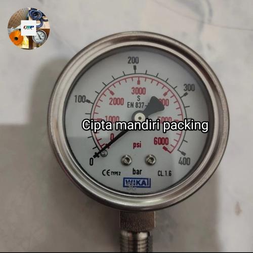 Jual Pressure Gauge wika 6000 Psi size 6 inch + kalibrasi KAN - Jakarta ...