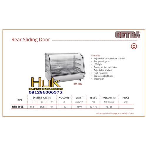 Jual GETRA ELECTRIC FOOD WARMER REAR SLIDING DOOR TYPE RTR-160L - Kota ...