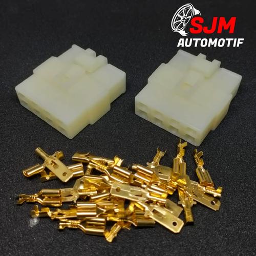 Jual soket socket konektor kabel 8 pin + skun male female mobil motor ...