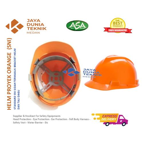 Jual Helm proyek orange - Topi proyek - Topi kerja proyek - Safety ...